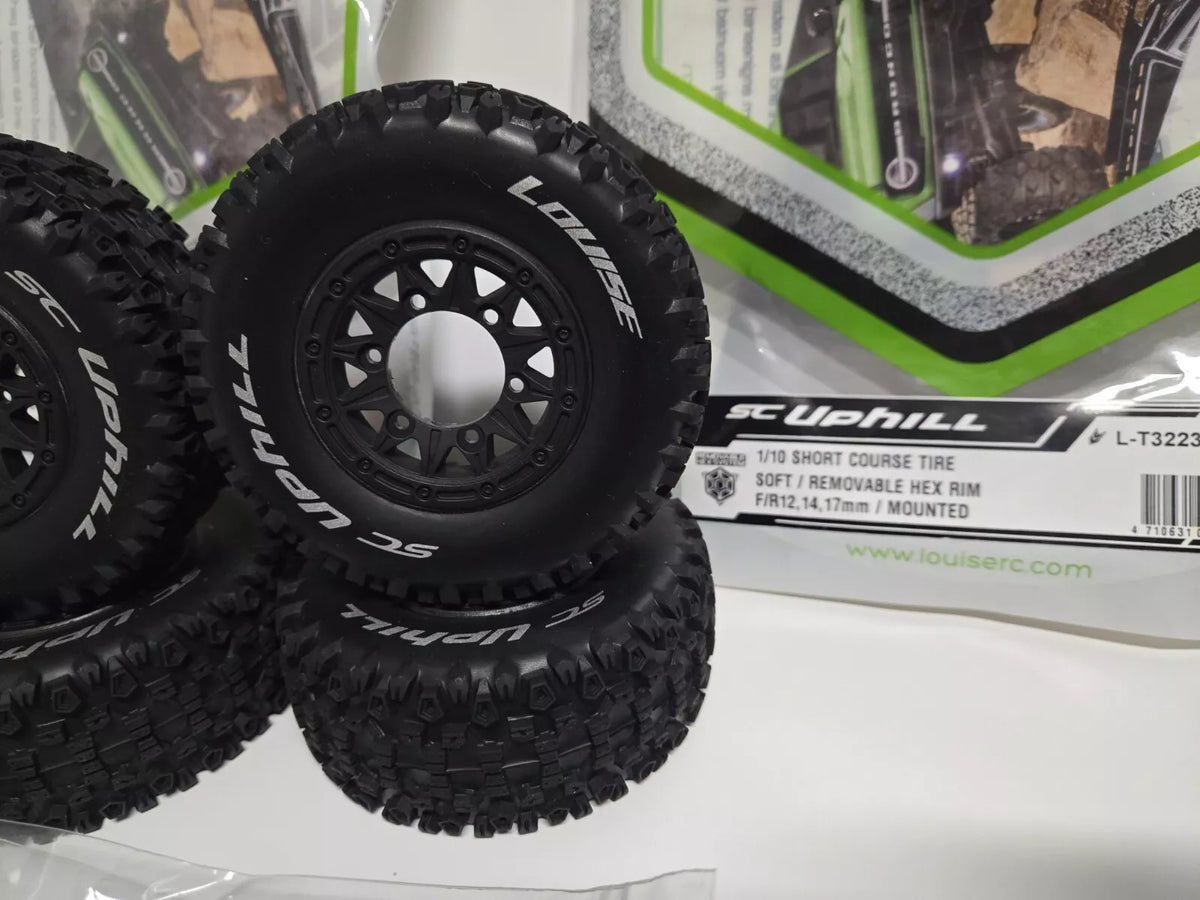 4 Louise RC SC-Uphill 1/10 Mounted Tires Soft 12 14 17mm Traxxas Slash ...